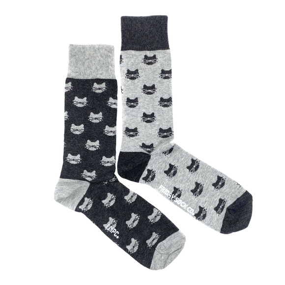 Kooky'S Kloset | Underwear & Socks | Mens Socks Grey Cats Eco Friendly ...
